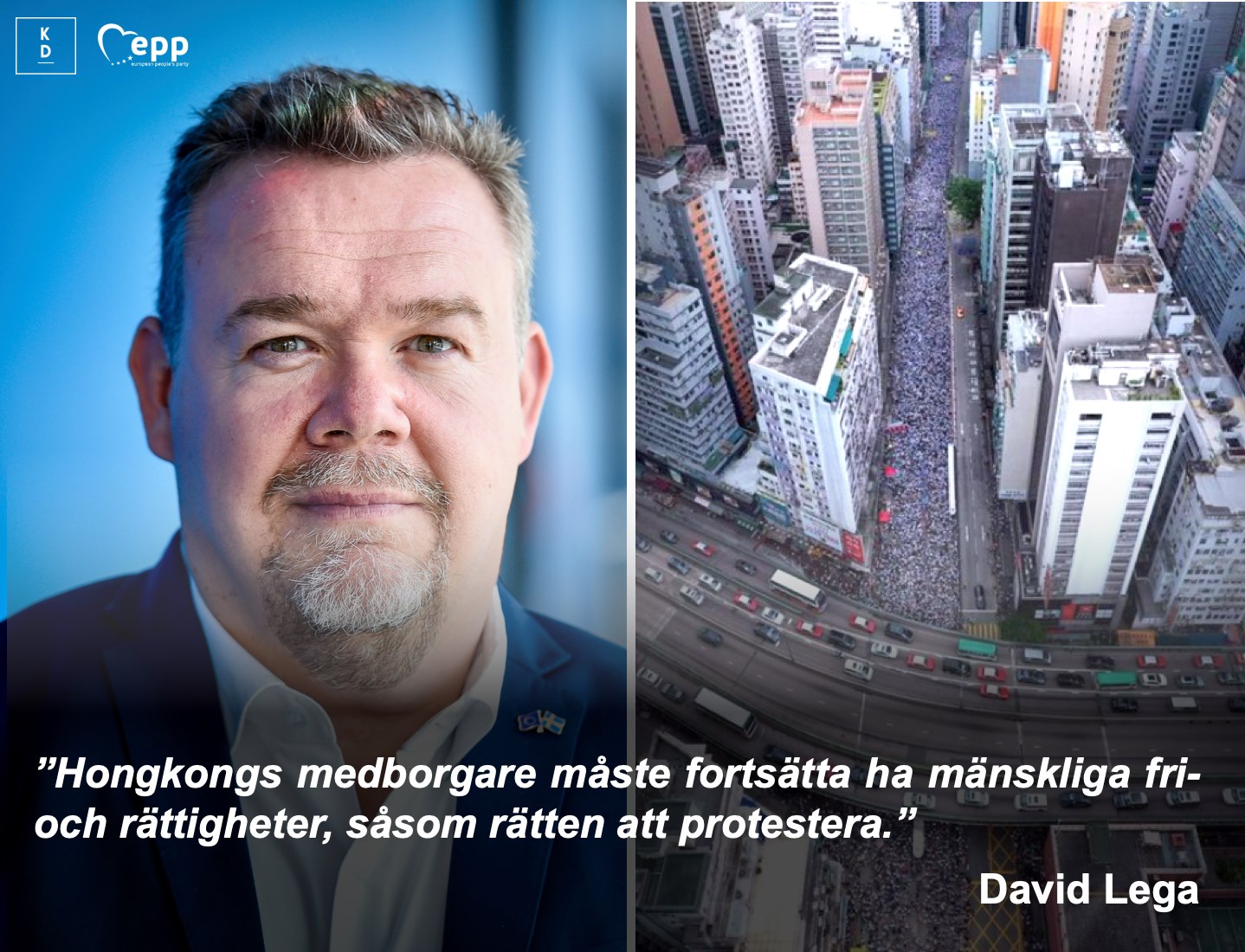 EU MÅSTE MARKERA MOT KINAS ÖVERTRAMP – David Lega